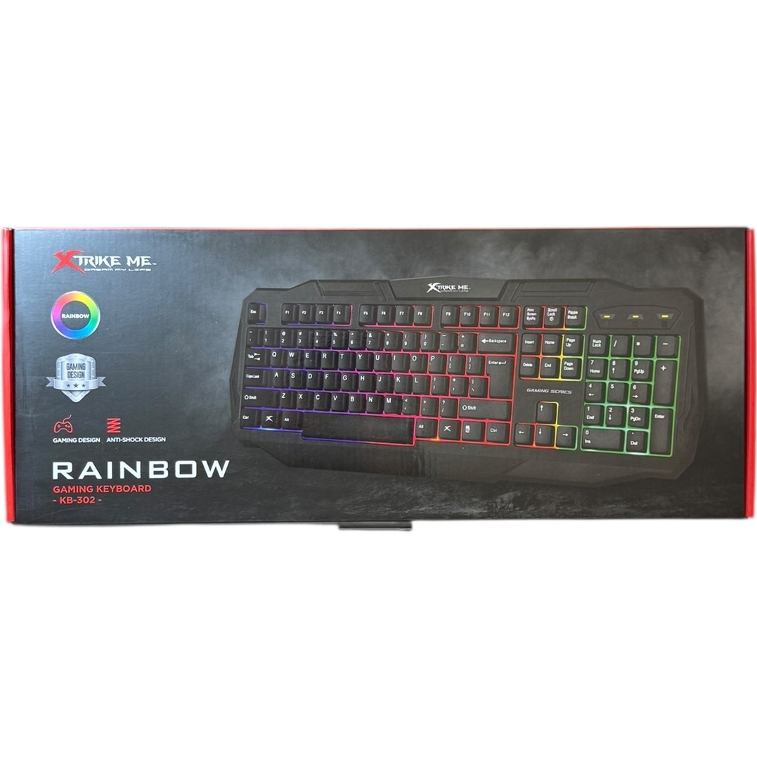 New New: Xtrike Rainbow Gaming Keyboard (KB-302, RGB Lighting) - Own4Less